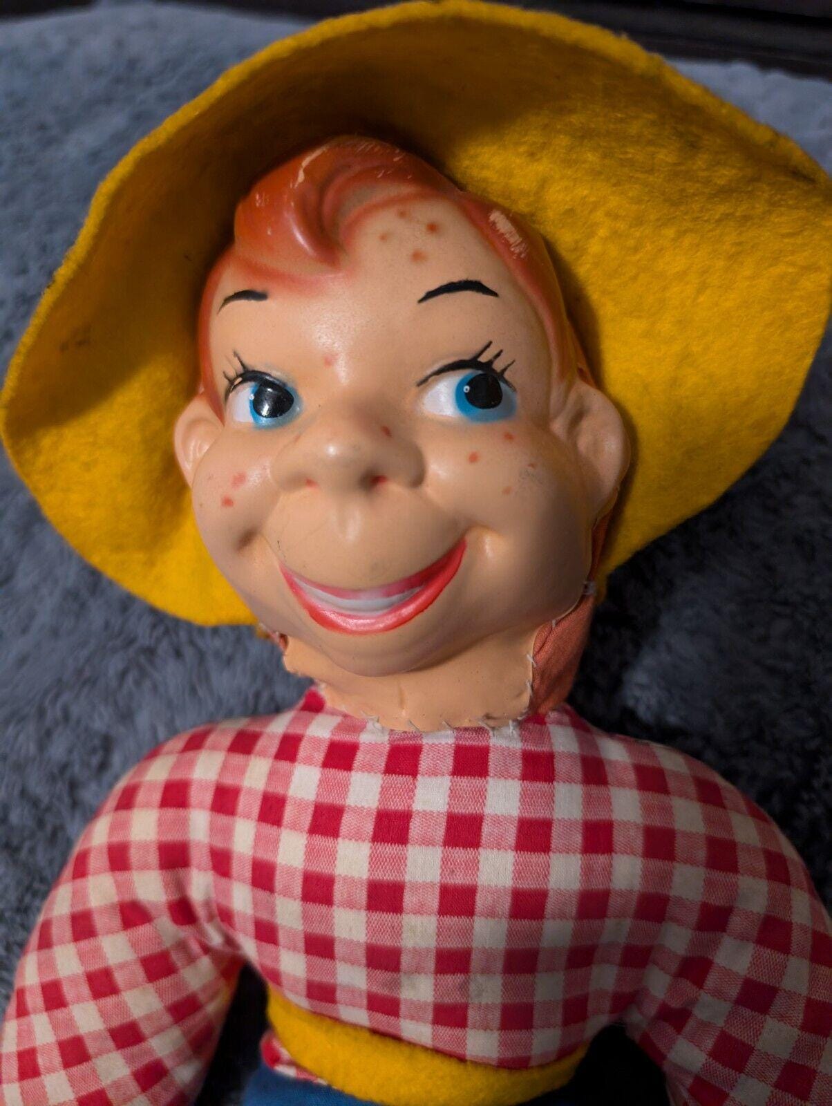 Vintage 17 Inches Howdy Doody Cloth Doll Plush Plastic Face 1950s Felt ...