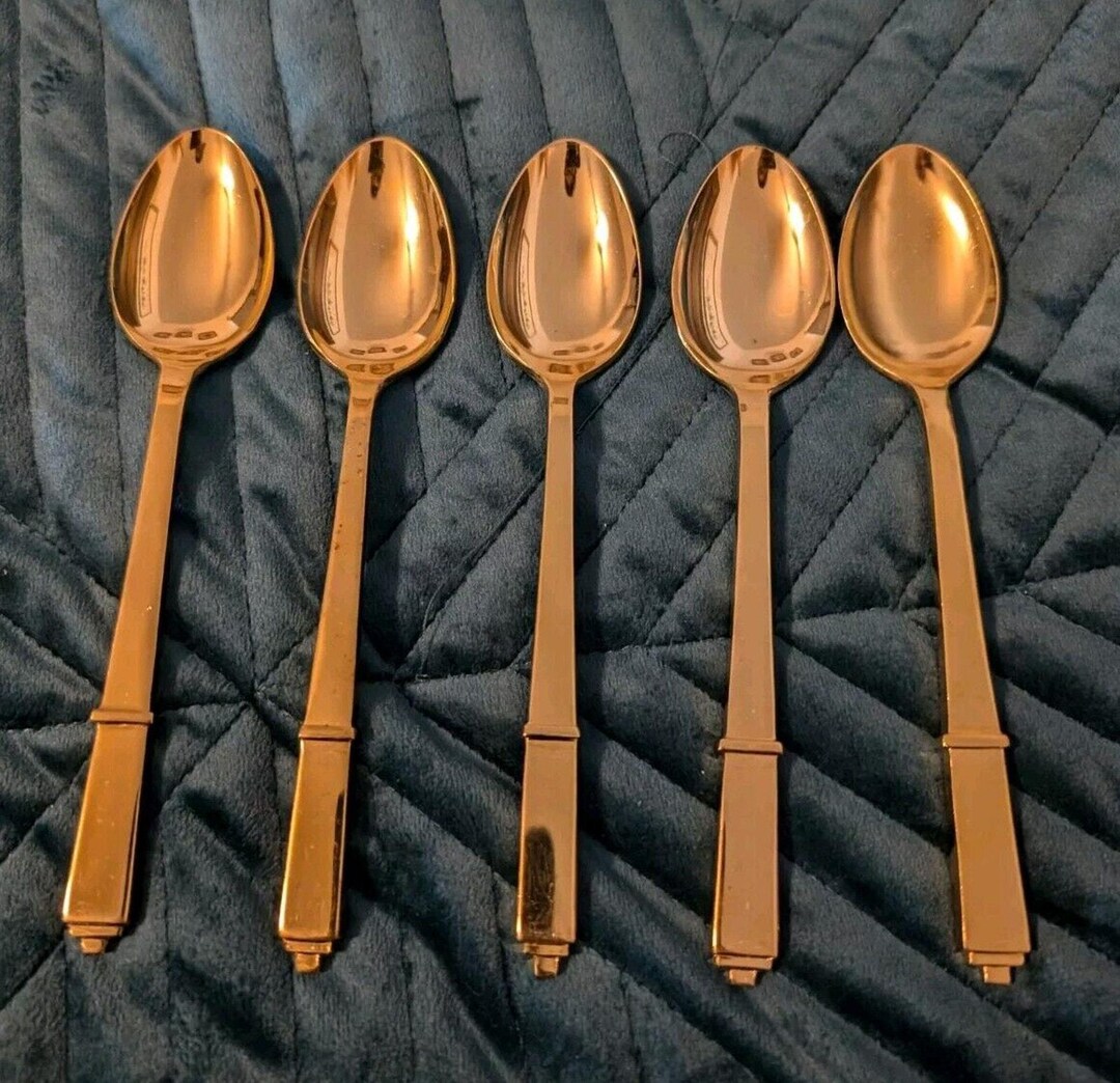 Vintage Stanley Roberts Gold Toned Electroplate Flatware Set of 5 ...
