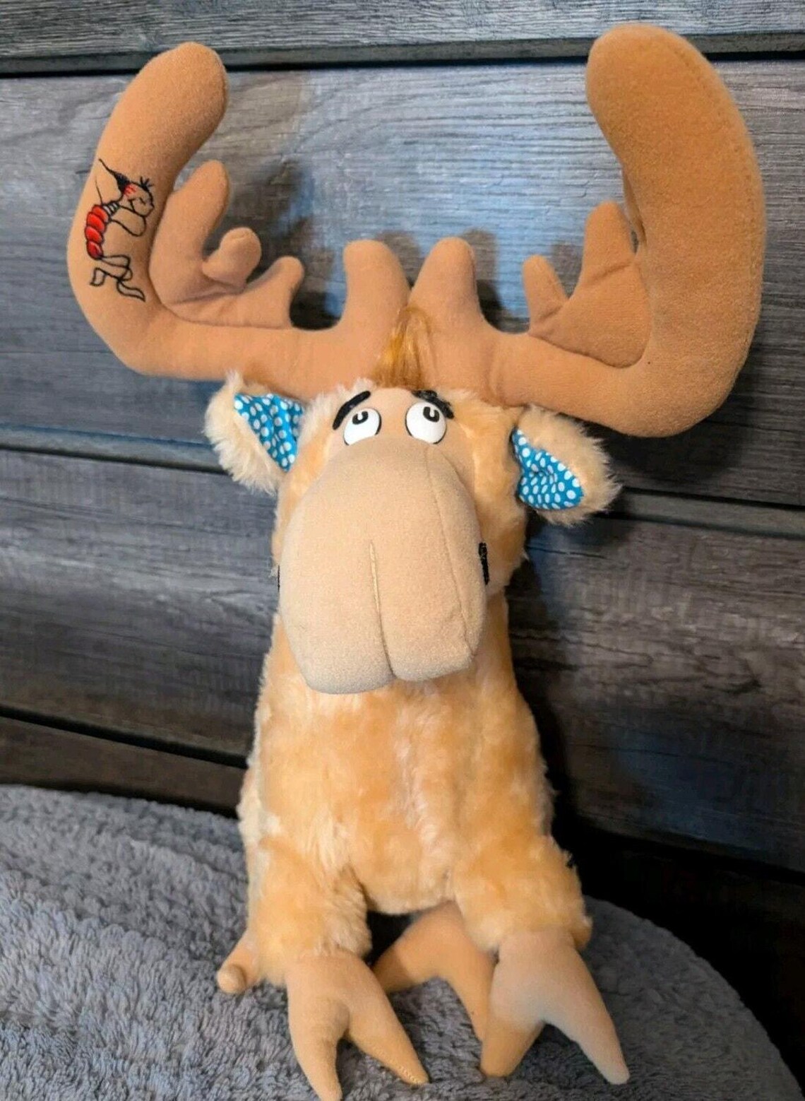 Dr. Seuss Thidwick Big-hearted Moose Plush Toy Coleco Vintage 1983 16 ...