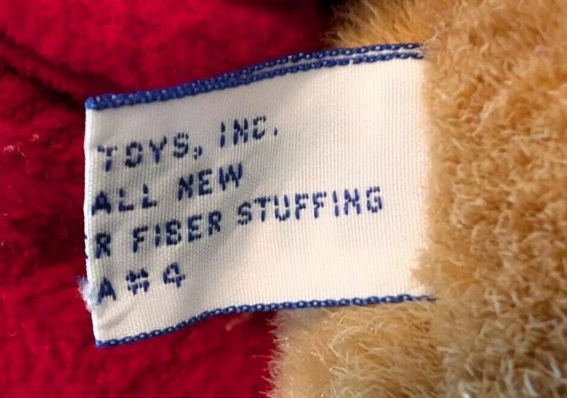 Vintage Paddington Bear Figure Doll Eden Toys 1988 Teddy Red Coat Blue ...