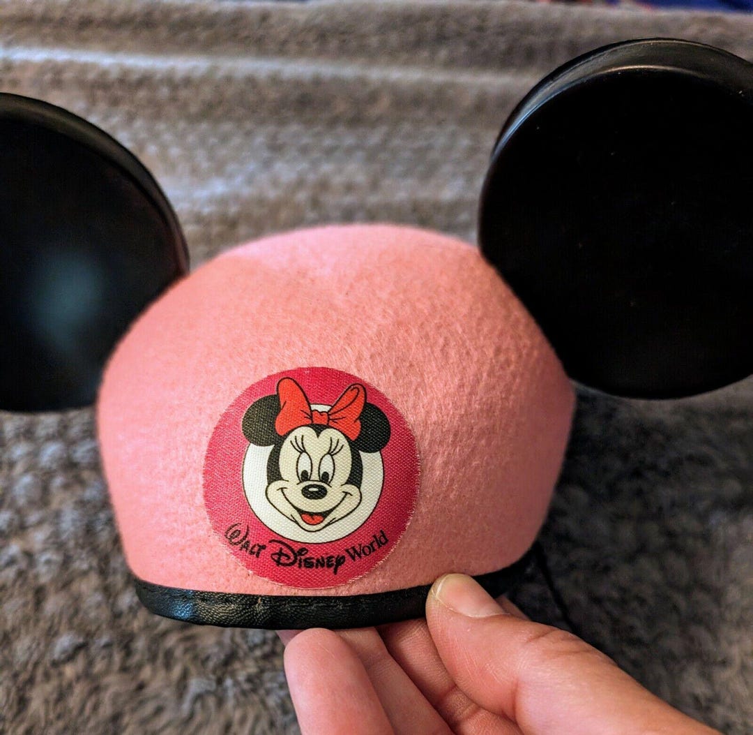 Vintage Walt Disney Prod. Felt Mickey Mouse Mouseketeer Pink Hat Cap ...