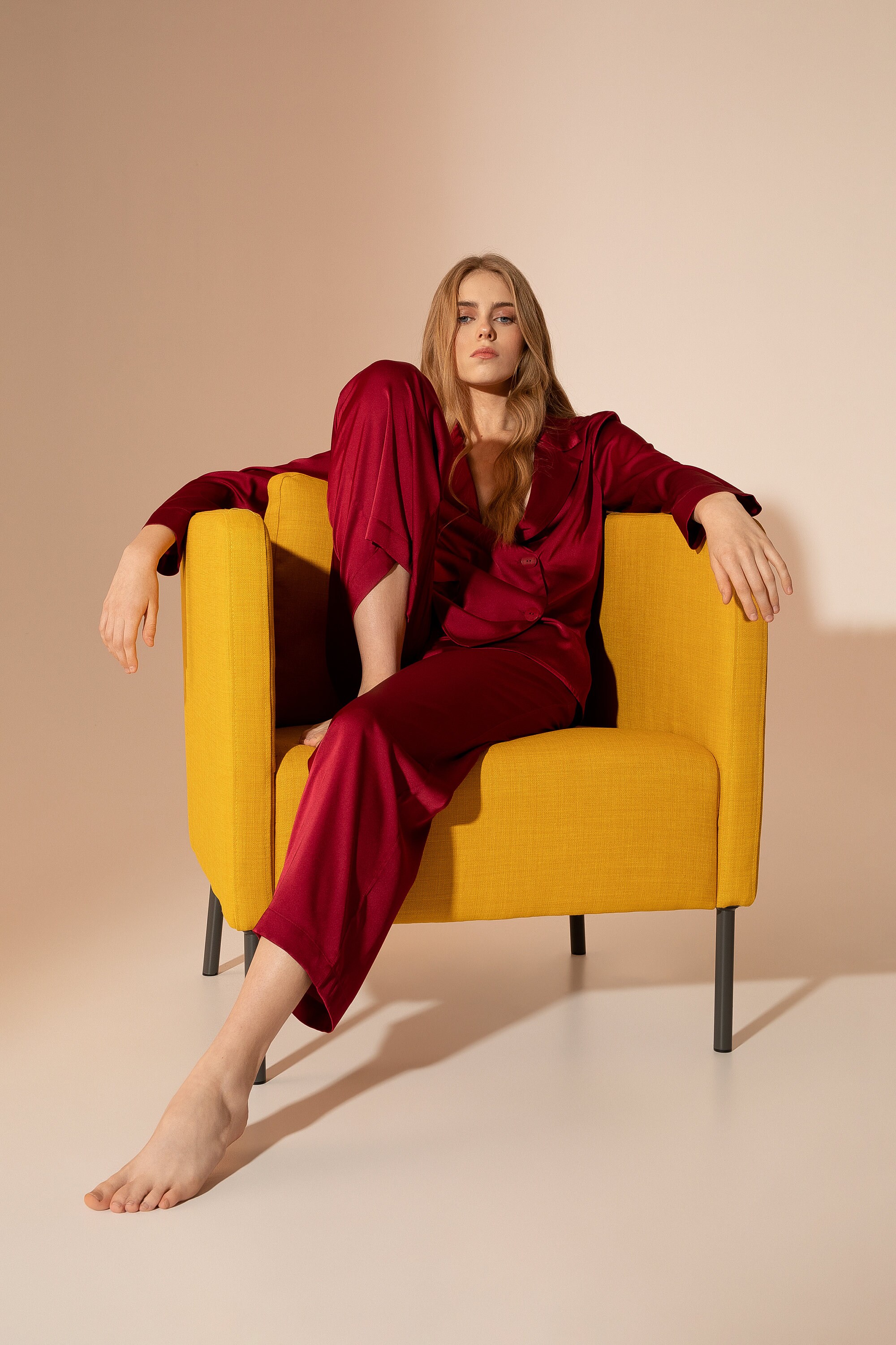 Luxury Vegan Silk Satin Pajama Set, Premium Artificial Silk Sleepwear ...