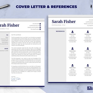 Modern Resume Template for Word | 1 & 2 Page Resume, Cover Letter and ...