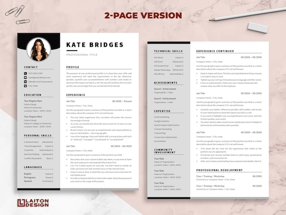 2 Page Resume Format Example