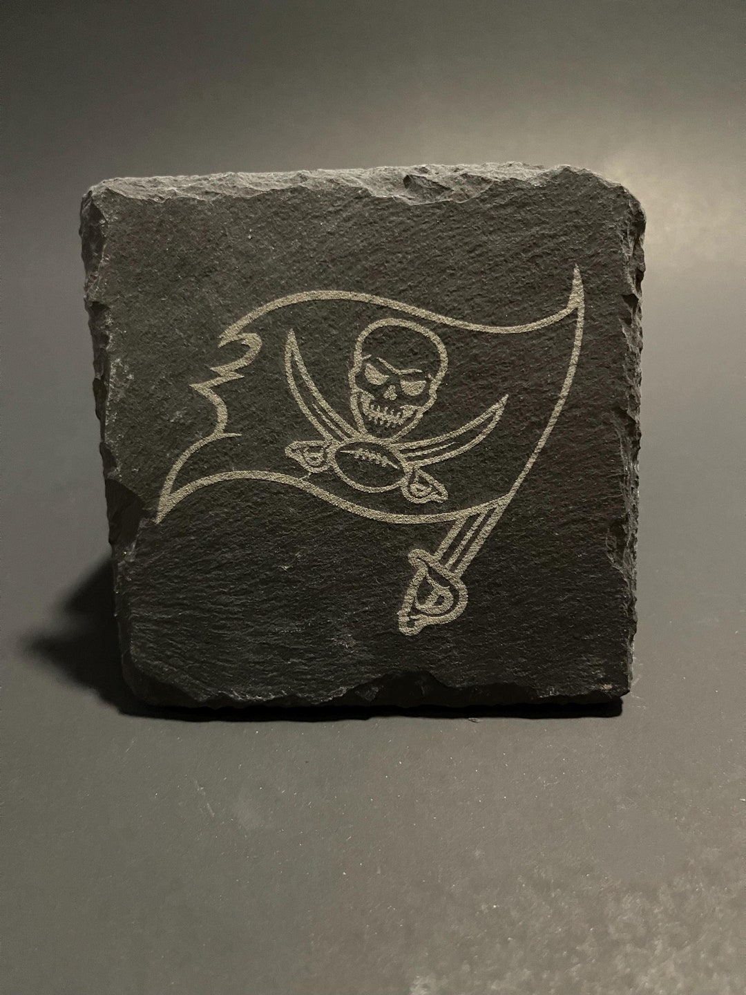 Tampa Bay Bucs Buccaneers Laser Etched Slate Stone Coasters (set of 4 ...