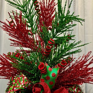 Christmas Tree Topper, Tree Topper, Christmas Tree Decorations, Red and ...