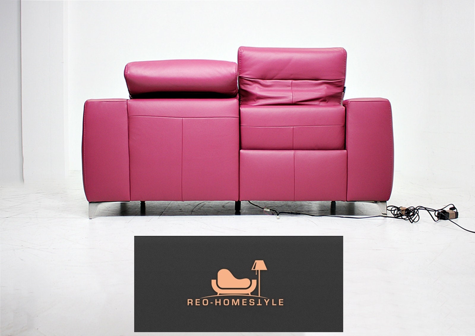 Pattern Ring Designer Sofa Two-seater Magenta Leather Electric - Etsy