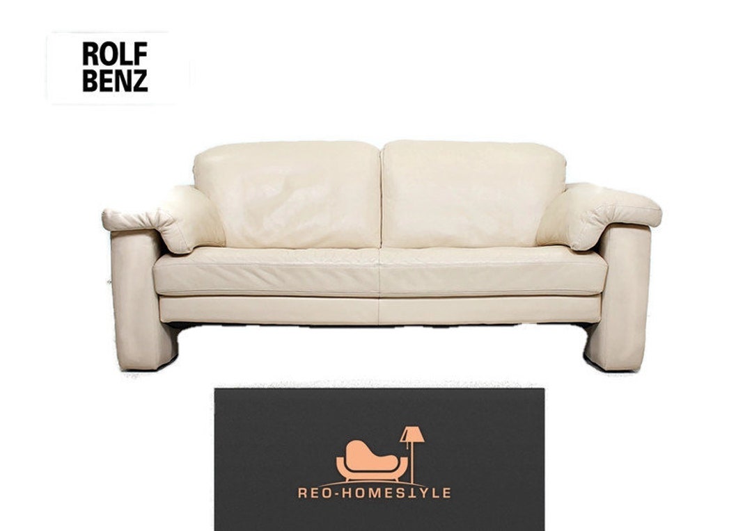 Rolf Benz Design Classic Sofa Leather Beige Couch Two Seater - Etsy