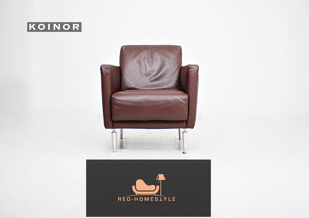 Koinor Designer Sofa Armchair Leather Couch Brown Style - Etsy