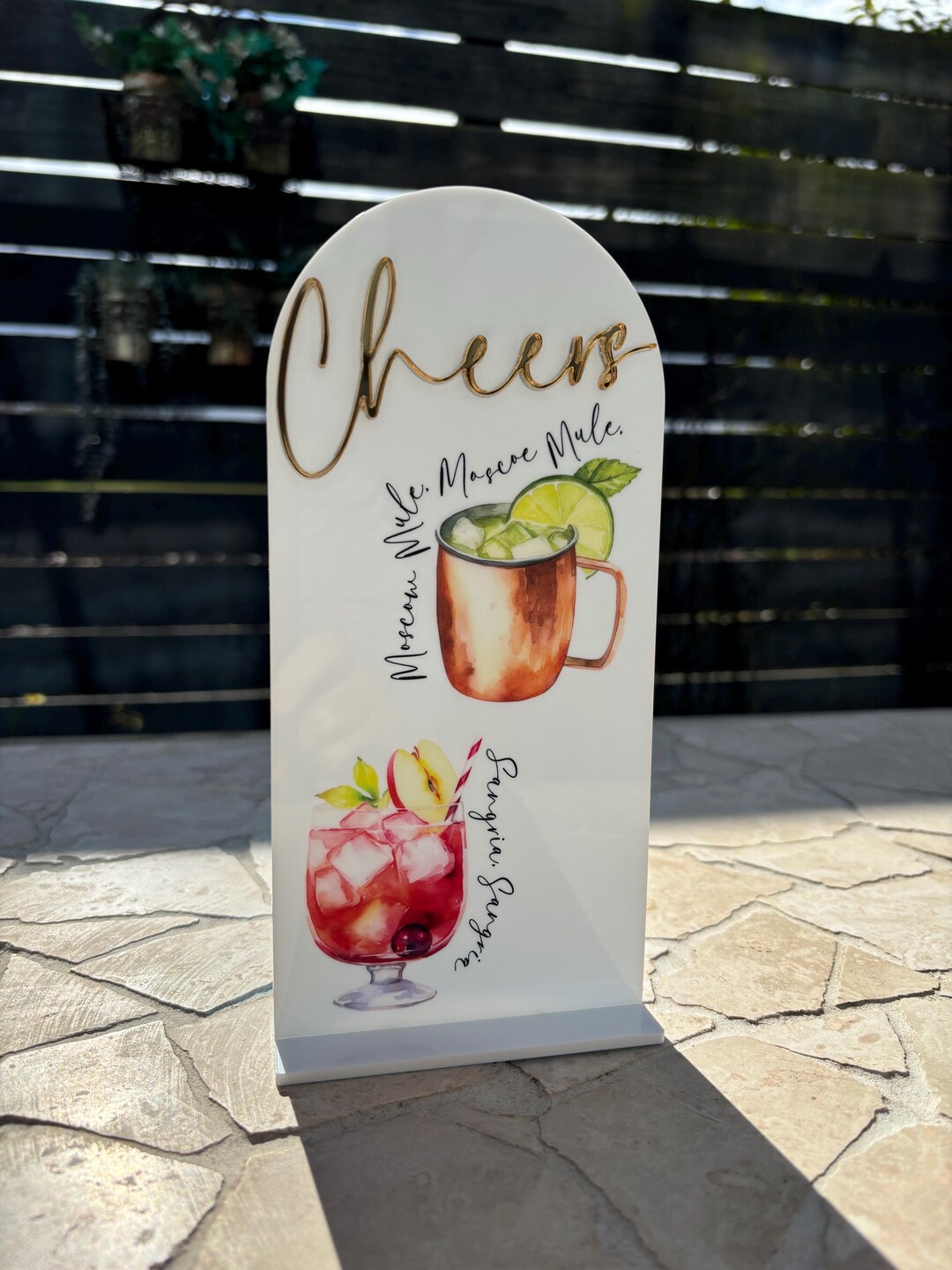 Acrylic Cocktail Drinks Menu, With UV Printed Detail, Fully ...
