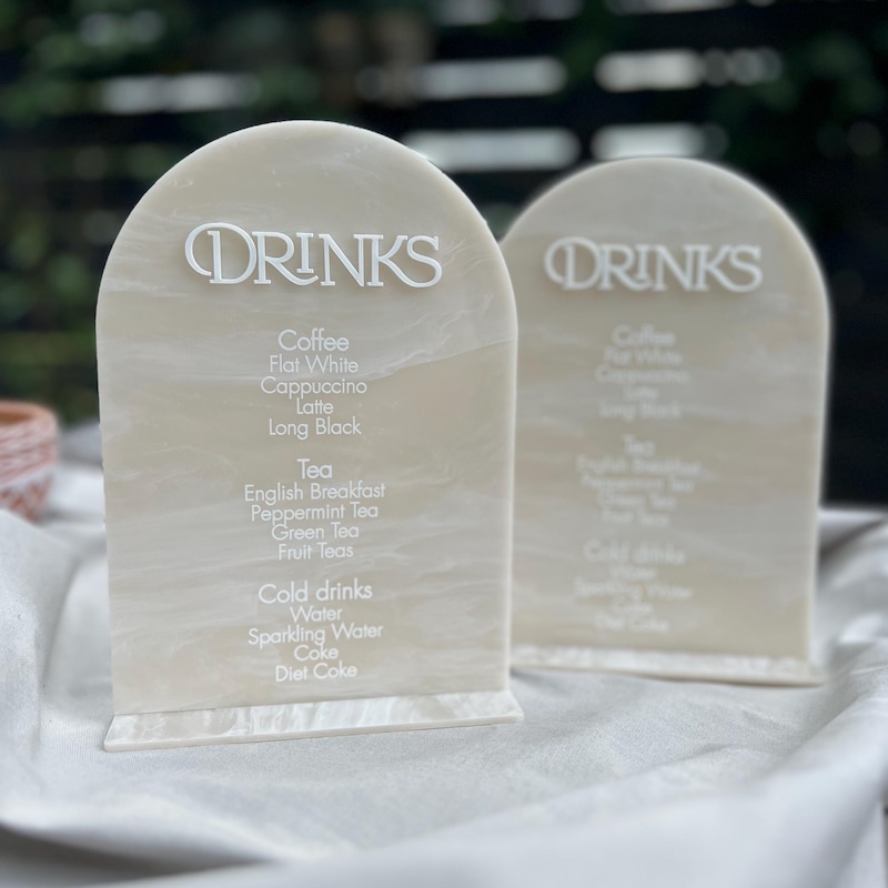 Drink Menu Acrylic Signs - Etsy UK