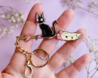 Viral Jiji Black Cat Kitty Studio Kiki's Delivery Service Keychain ...