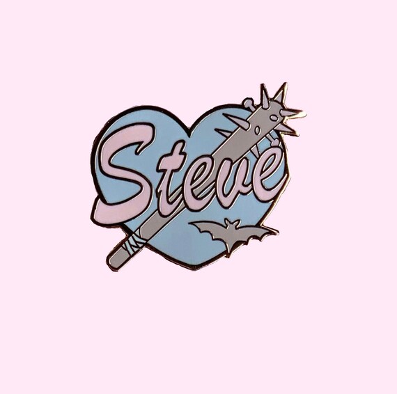 Stranger Things Steve Heart Pin - Etsy New Zealand