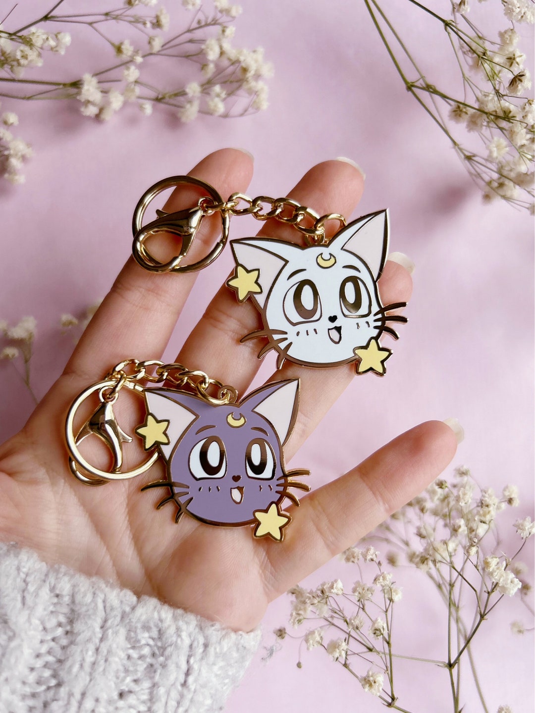 Luna & Artemis Heads Keychains - Etsy