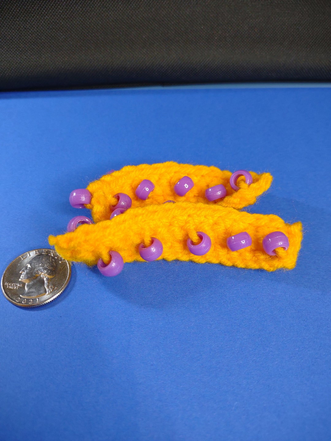 Orange and Purple Beaded Fidget Rope, Rope Fidget Toy, Orange Fidget ...