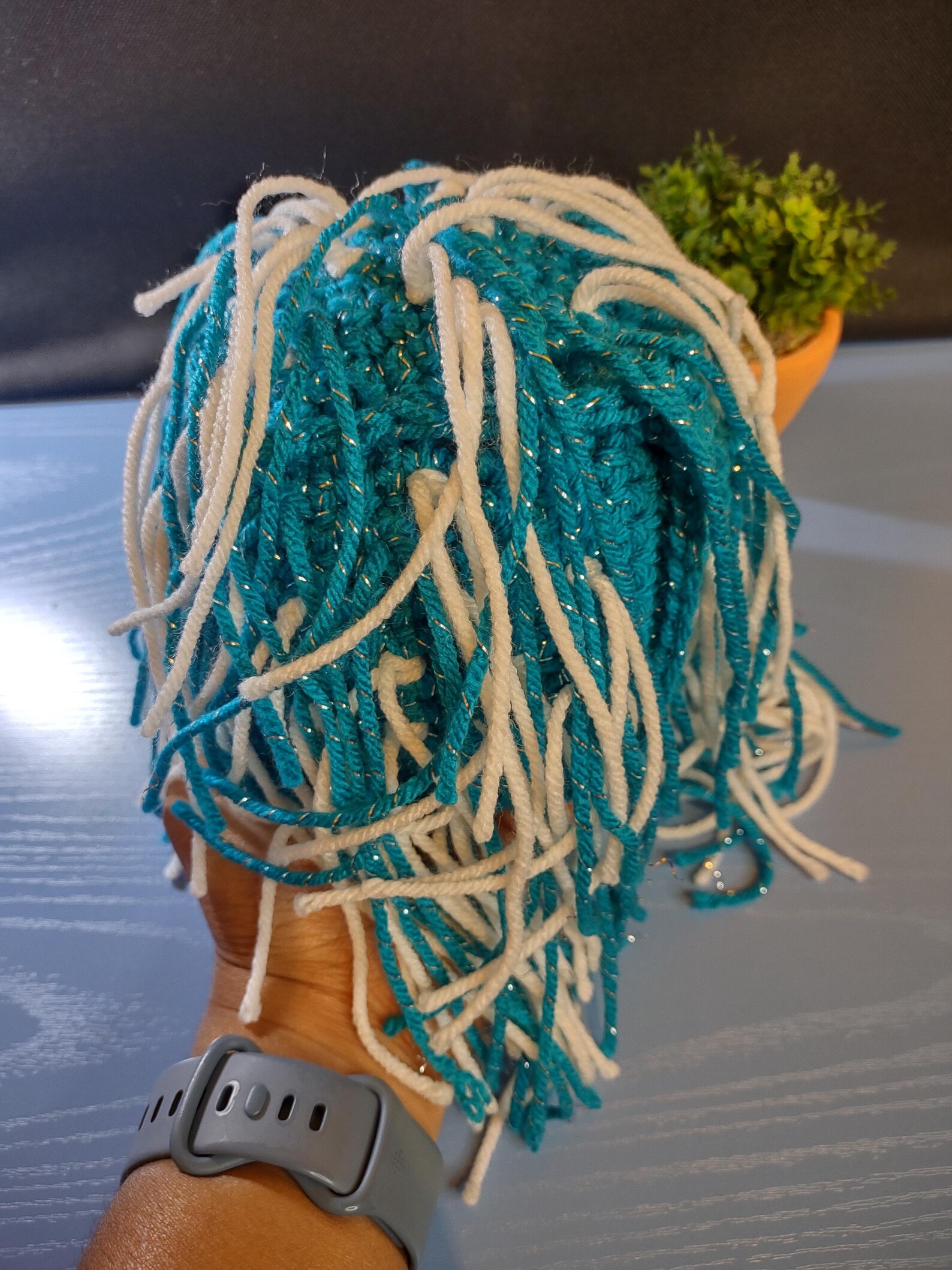 Teal Crochet Fidget Cube: Sensory Picking Toy for Stress Relief - Etsy