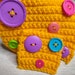 Orange Crochet Button Fidget Square, Button Fidget Toy, Quiet Button ...