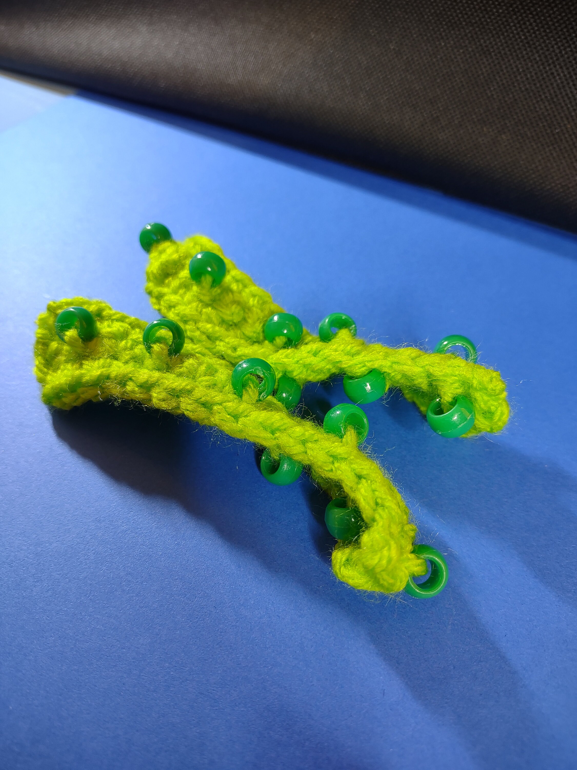 Lime Green and Green Beaded Rope Fidget , Small Fidget Toy, Grey Fidget ...