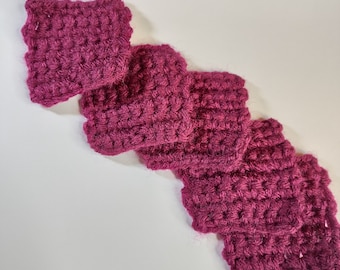 5 Mini Lavender Crochet Fidget Squares, Small Travel Fidget, Subtle ...