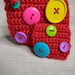 Red Crochet Button Fidget Square, Button Fidget Toy, Quiet Button Stim ...