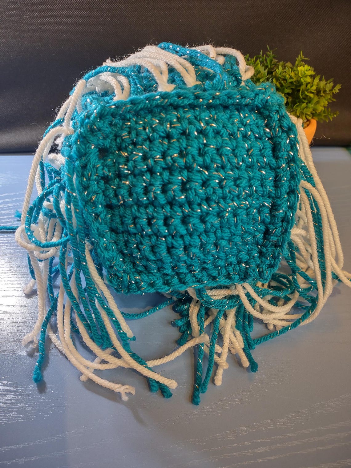 Teal Crochet Fidget Cube: Sensory Picking Toy for Stress Relief - Etsy