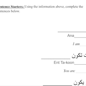 Arabic Pronouns, Arabic Worksheet, Arabic for Beginners, Teacher Lesson ...
