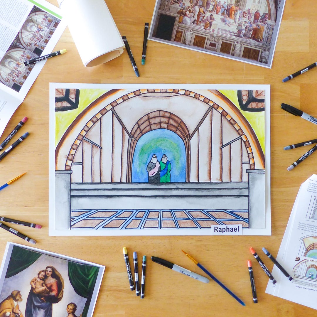 Homeschool Art Box - Raphael Art Box - Art Lesson and Art Project Kit ...