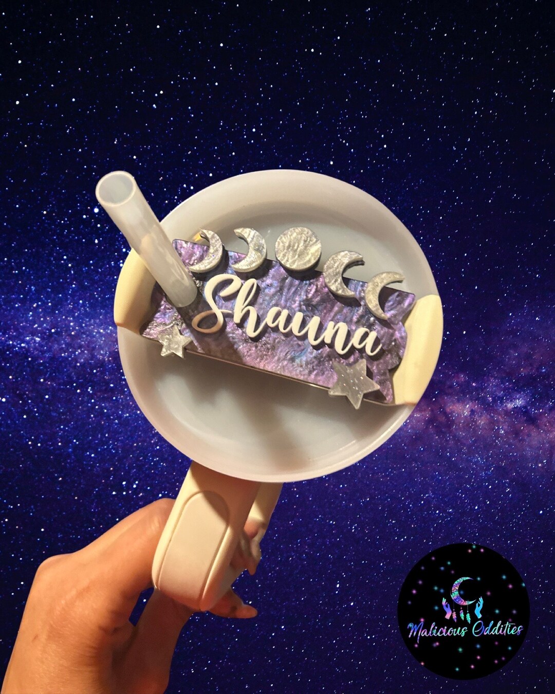 Moon Phases Stanley Tumbler Topper-custom NAME - Etsy