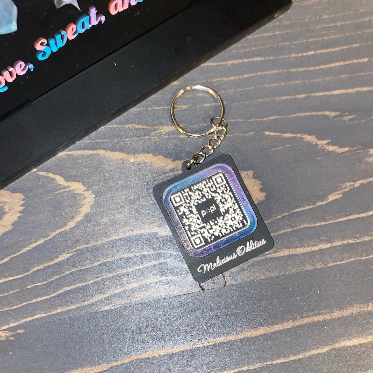 QR Code Keychain - Etsy