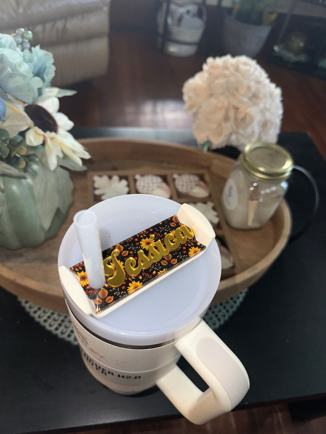 Patterned Stanley Name Plate Tumbler Toppers - Etsy