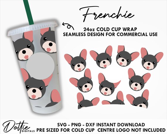 Frenchies Sbux Cold Cup SVG PNG DXF French Bulldogs Cutting - Etsy UK
