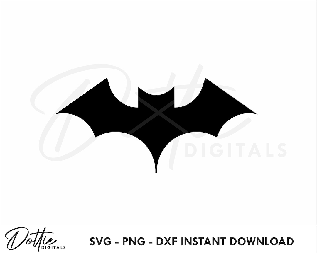 Bat SVG PNG DXF - Halloween Cutting File, Bat Solid Shape Svg, Bat ...