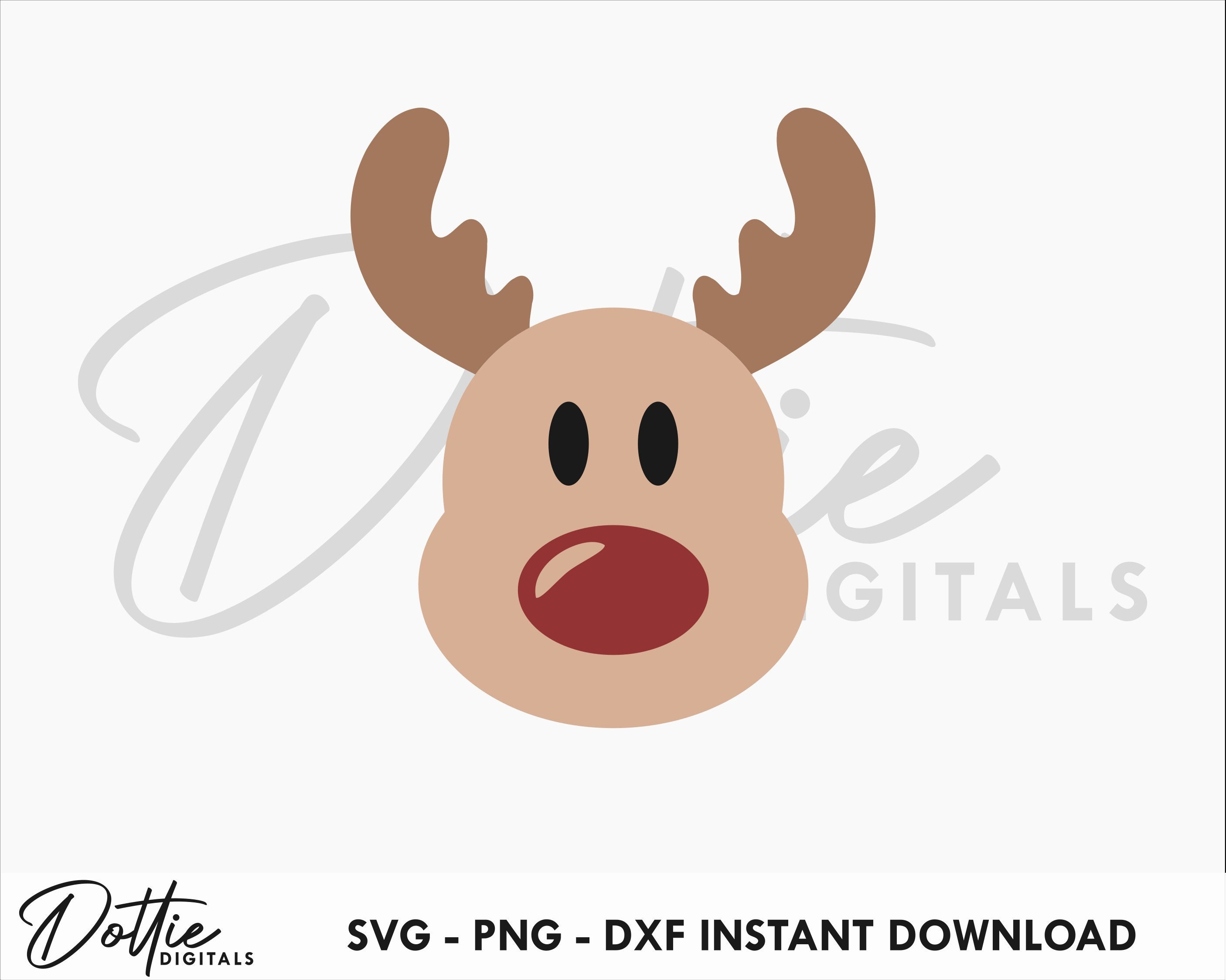 Rudolph Reindeer Head Clipart