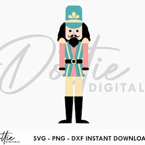 Nutcracker Toy Soldier SVG PNG DXF Traditional Festive Wooden Xmas ...