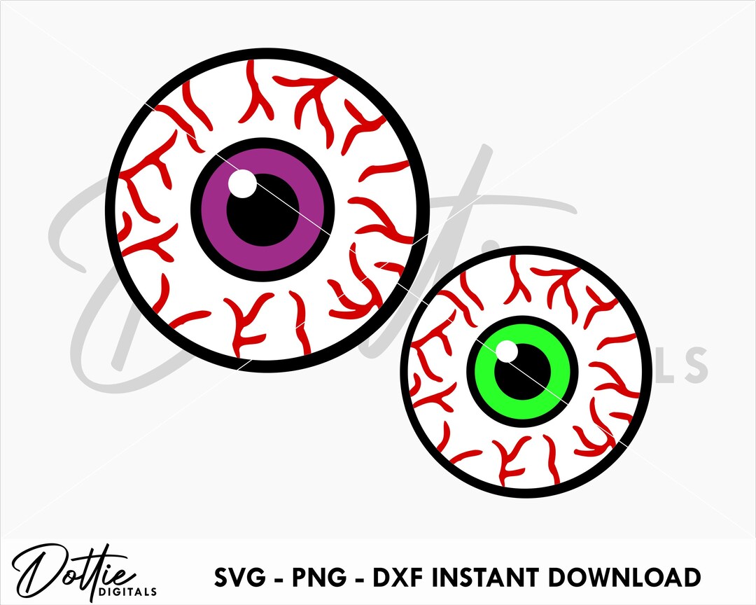 Eyeballs SVG PNG DXF Halloween Spooky Season Cutting File Design - Eyes ...