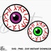 Eyeballs SVG PNG DXF Halloween Spooky Season Cutting File Design - Eyes ...
