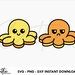 Mood Octopus SVG PNG DXF Reversible Octopus Plushie Cutting - Etsy