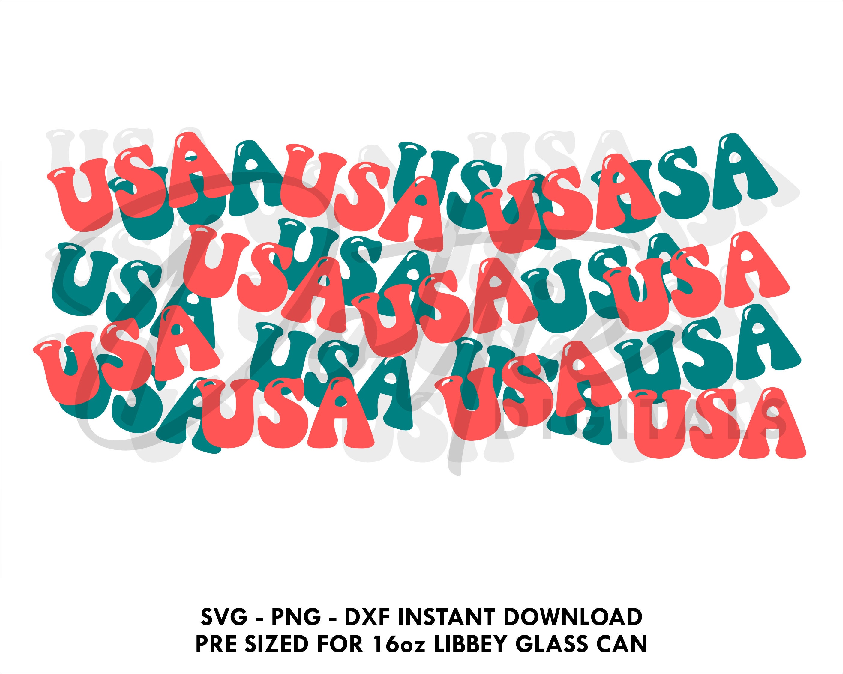USA 16 Oz Glass Can Cutfile SVG PNG Dxf United States America - Etsy