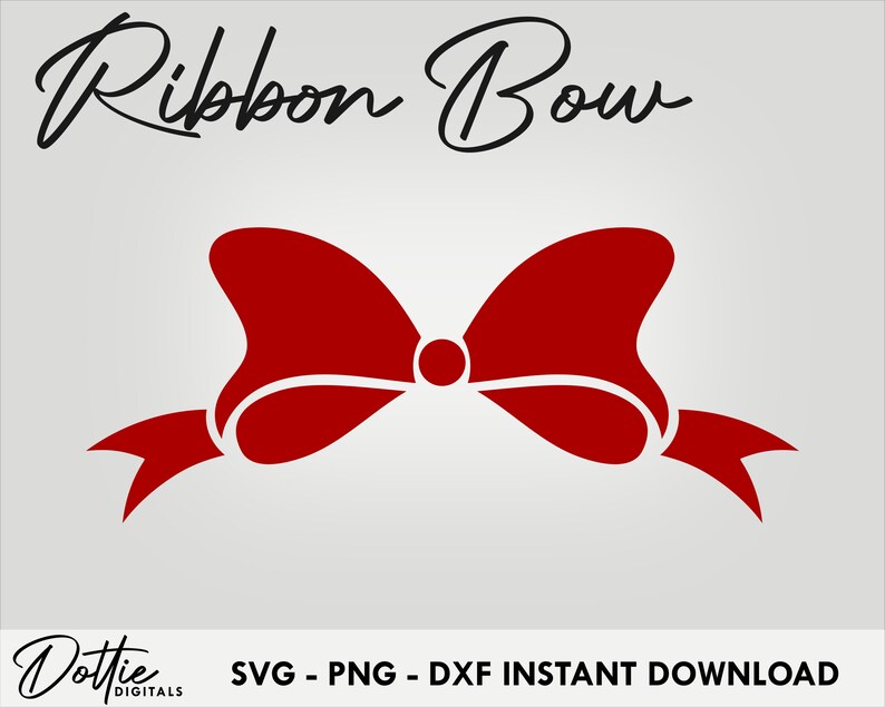 Ribbon SVG PNG DXF Hair Bow Layered Cutting File Instant Digital ...