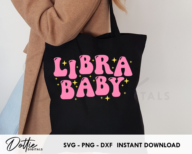 Libra Baby SVG PNG DXF Star Sign Cutting File Design - Etsy