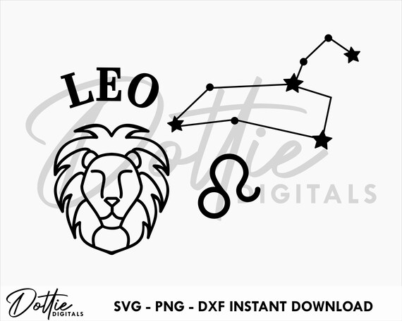 Leo Bundle SVG PNG DXF Star Sign Pack Cutting File Design | Etsy