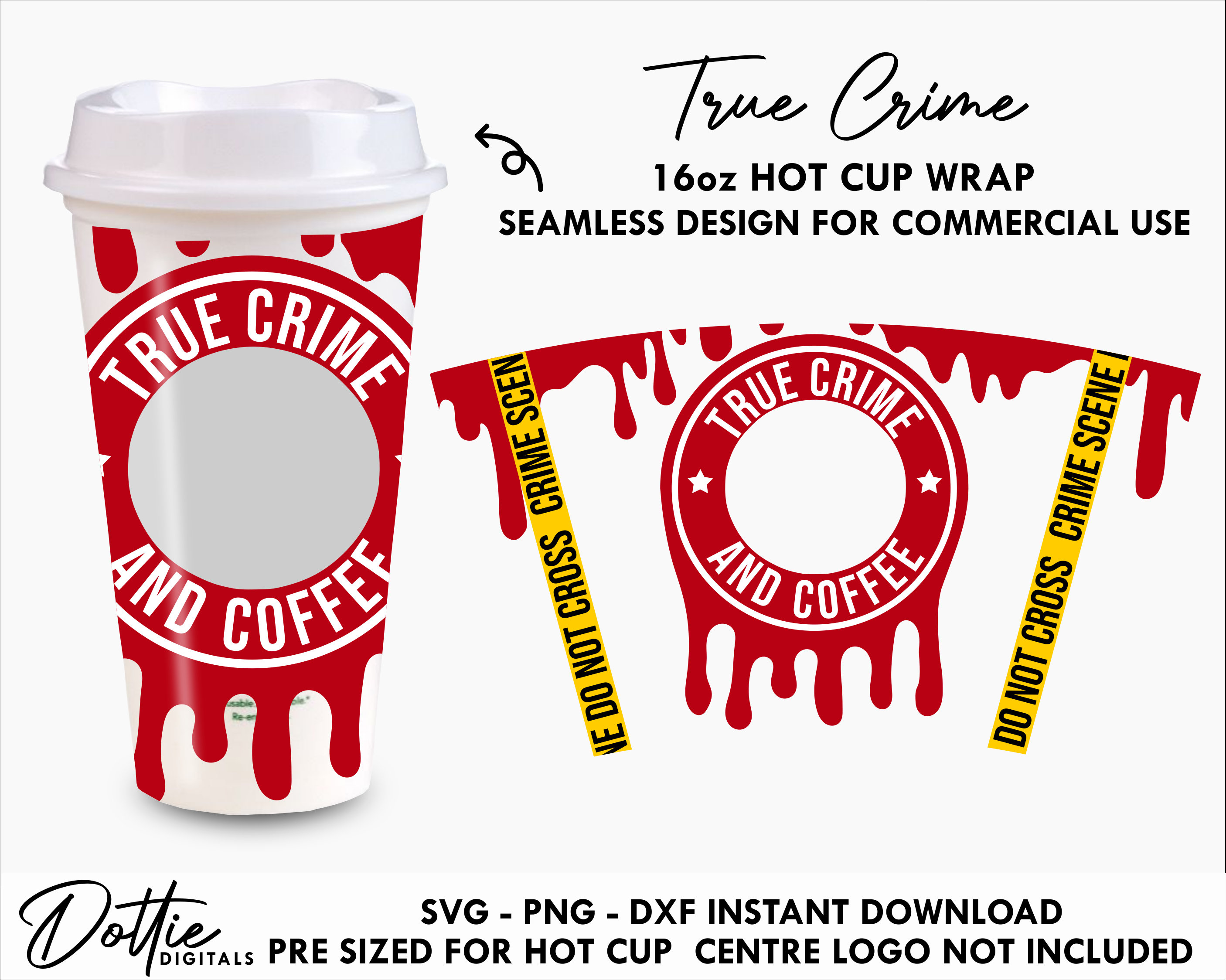 Crime Sbux Hot Cup SVG Murder Blood Drip Police Tape Hot Cup - Etsy UK