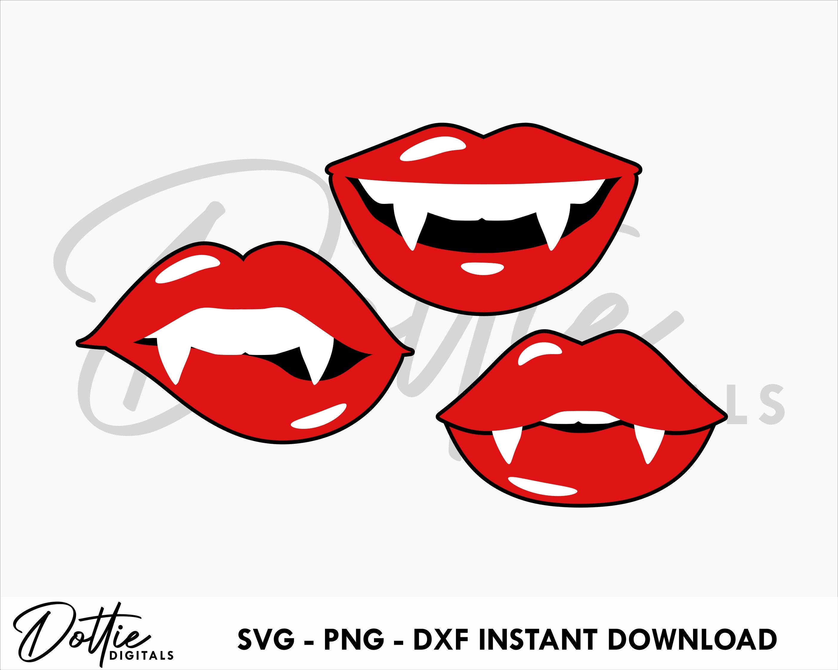 Sexy Vampire Lips And Fangs