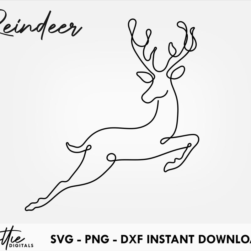 Reindeer Svg - Etsy
