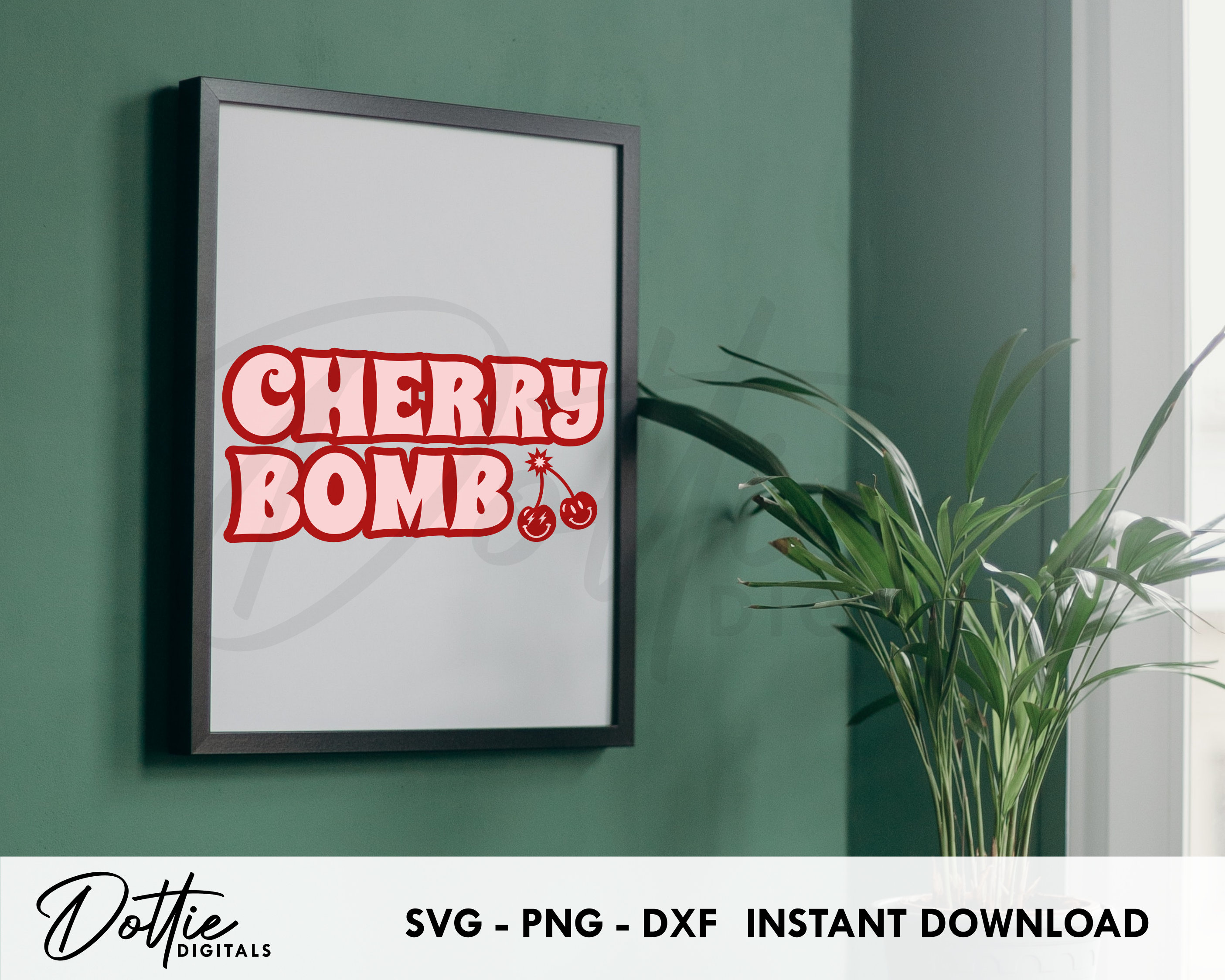 Cherry Bomb SVG PNG DXF Explosive Cherries Funky Sublimation - Etsy