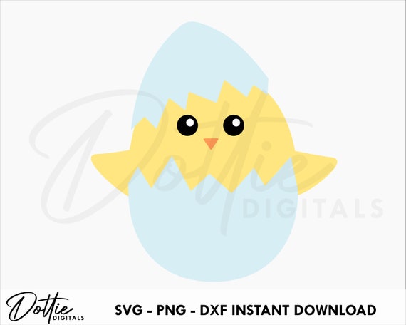 Hatching Chick SVG PNG DXF Ester Cracked Egg Chicken Cutting | Etsy