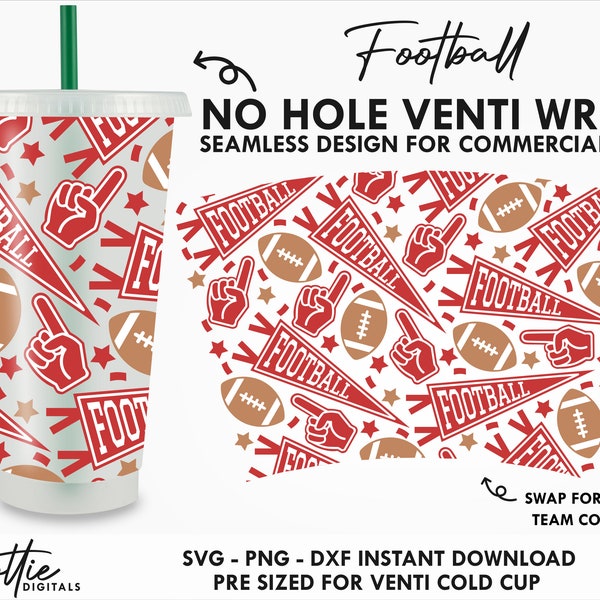 Football Cold Cup Svg - Etsy