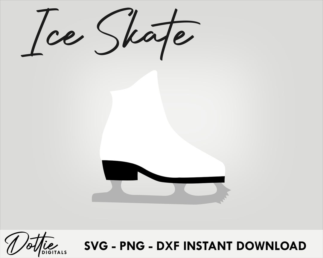 Ice Skate SVG PNG DXF Figure Skate Christmas Winter Festive Layered ...
