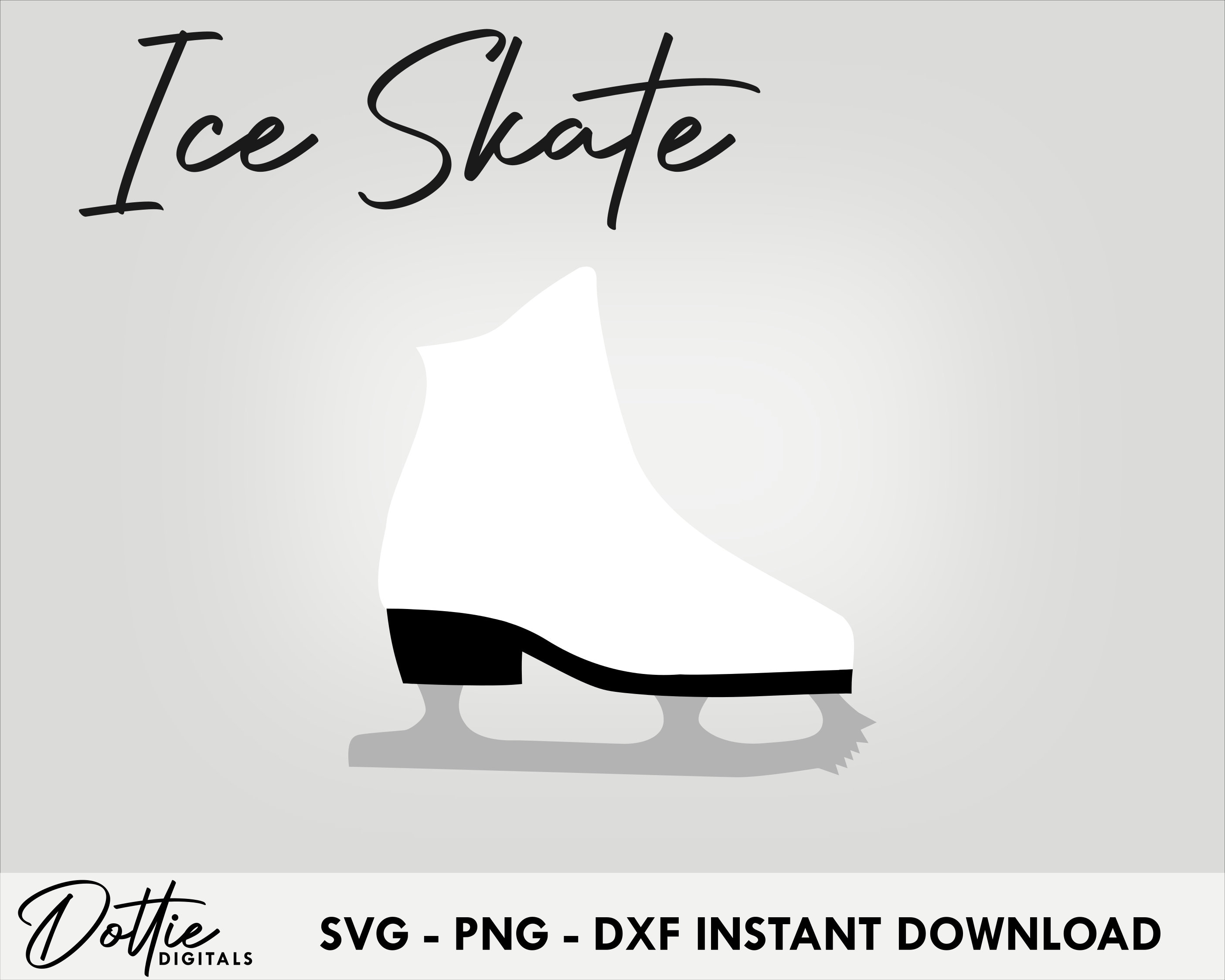 Ice Skate SVG PNG DXF Figure Skate Christmas Winter Festive | Etsy