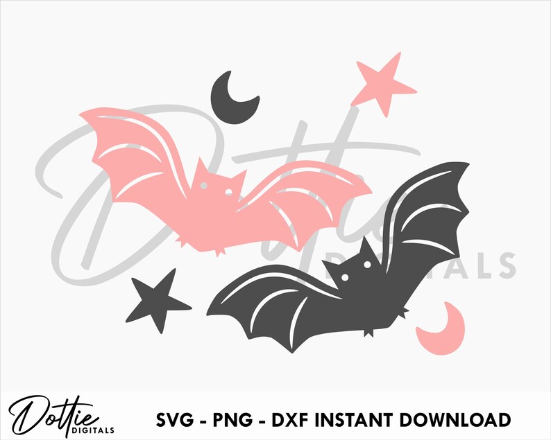Cute Little Bats SVG PNG DXF Halloween Spooky Season Fall - Etsy